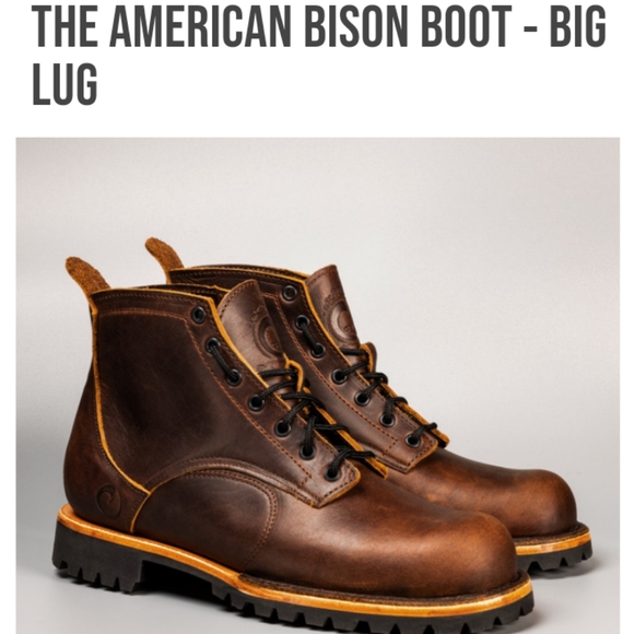 Origin | Shoes | Origin American Bison Leather Big Lug Boots | Poshmark